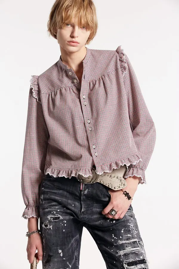 Dsquared2 Embellished Checked Shirt
