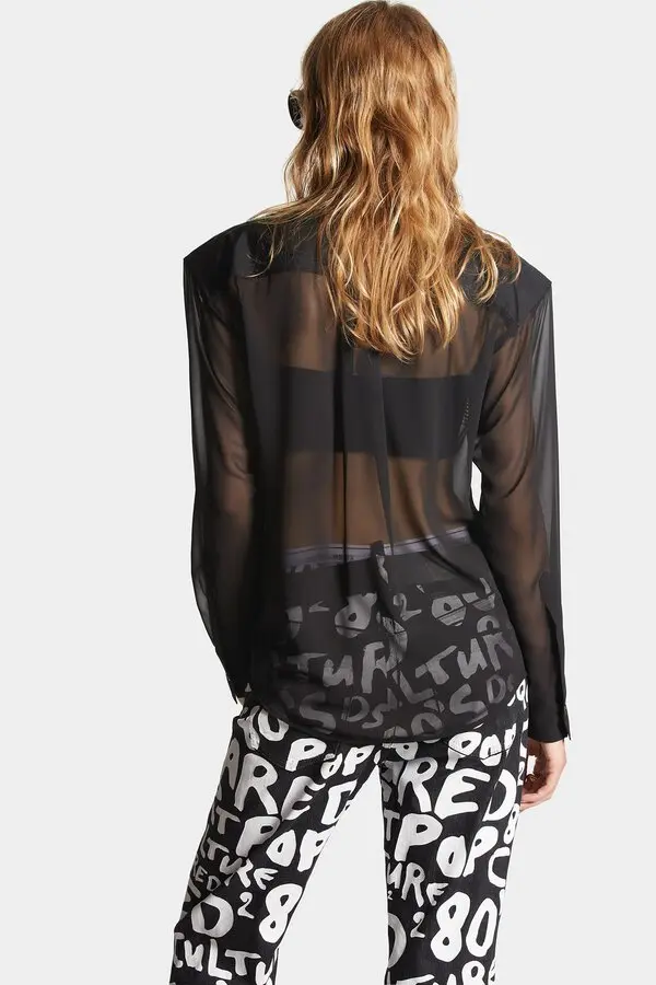 Dsquared2 Crystal Fringe Western Shirt