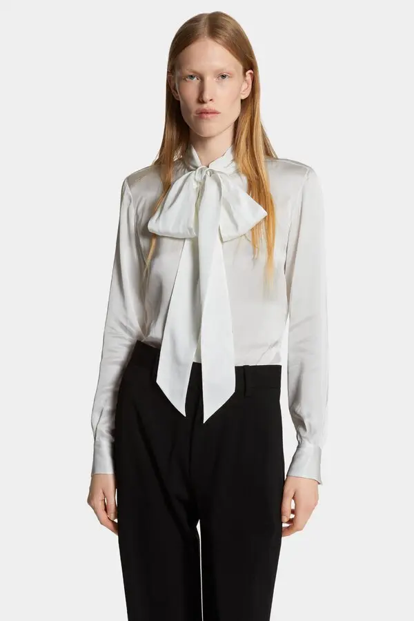 Dsquared2 Paris Bow Shirt - White