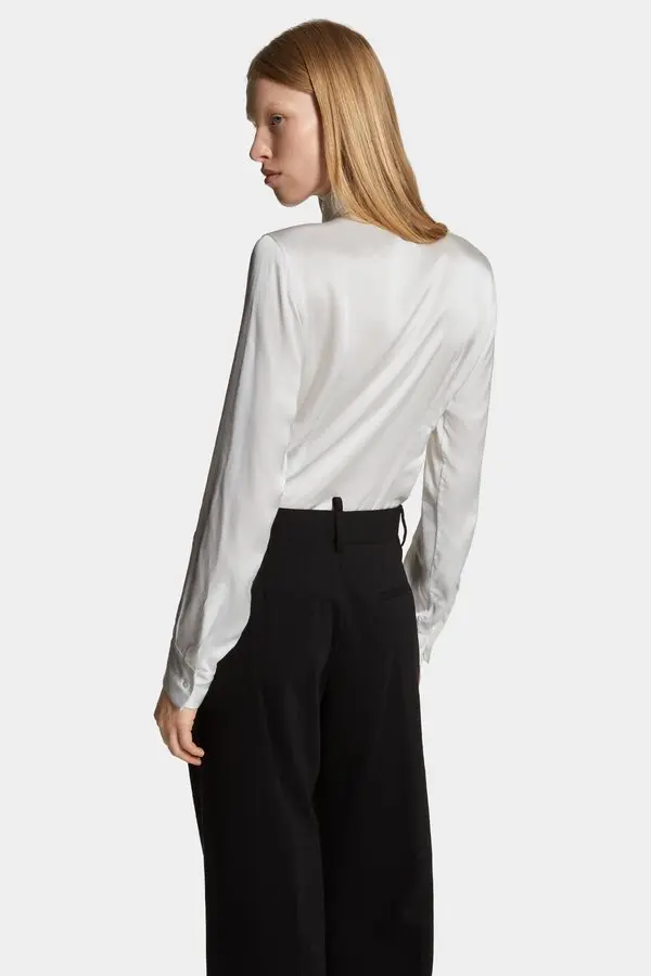 Dsquared2 Paris Bow Shirt - White