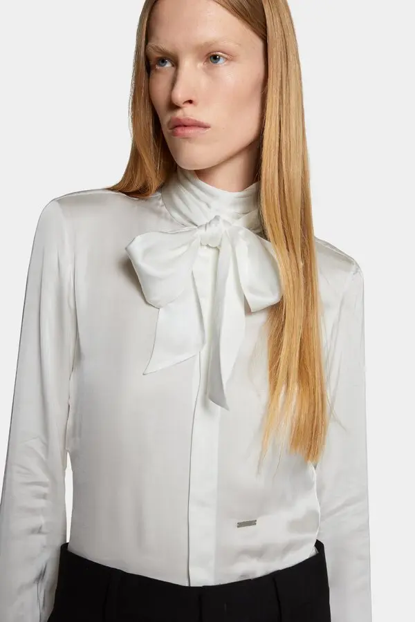 Dsquared2 Paris Bow Shirt - White