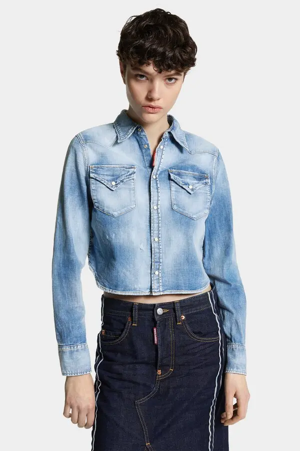 Dsquared2 Medium Wash Western Shirt