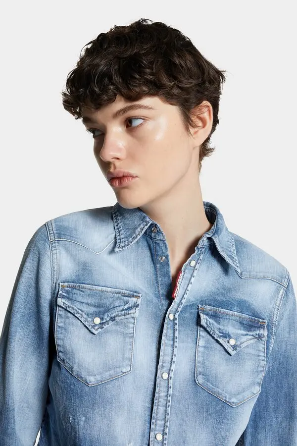 Dsquared2 Medium Wash Western Shirt