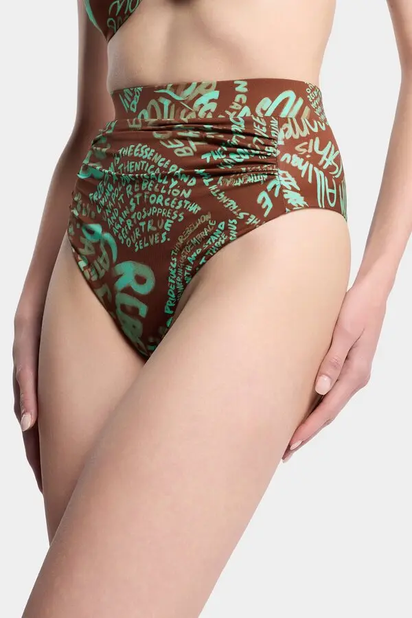 Dsquared2 Rebel Hibiscus High-waisted Bikini Brief