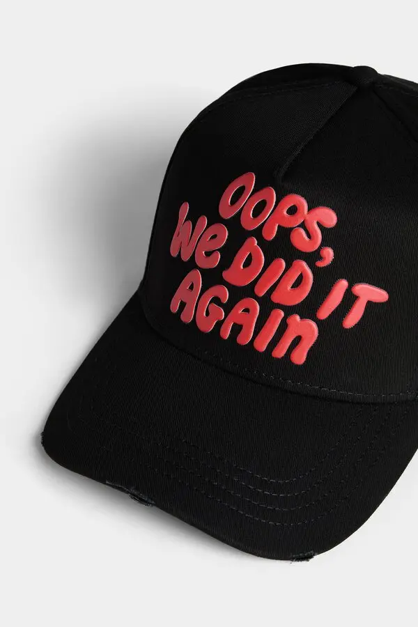 Dsquared2 Baseball Cap With "oops, We Did It Again" Embroidery