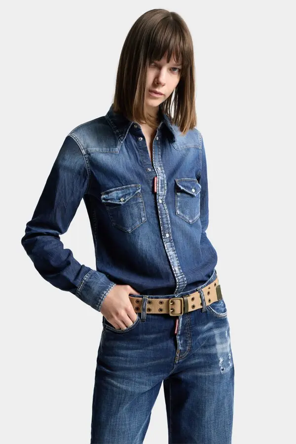 Dsquared2 Medium Perfecto Basic Western Shirt