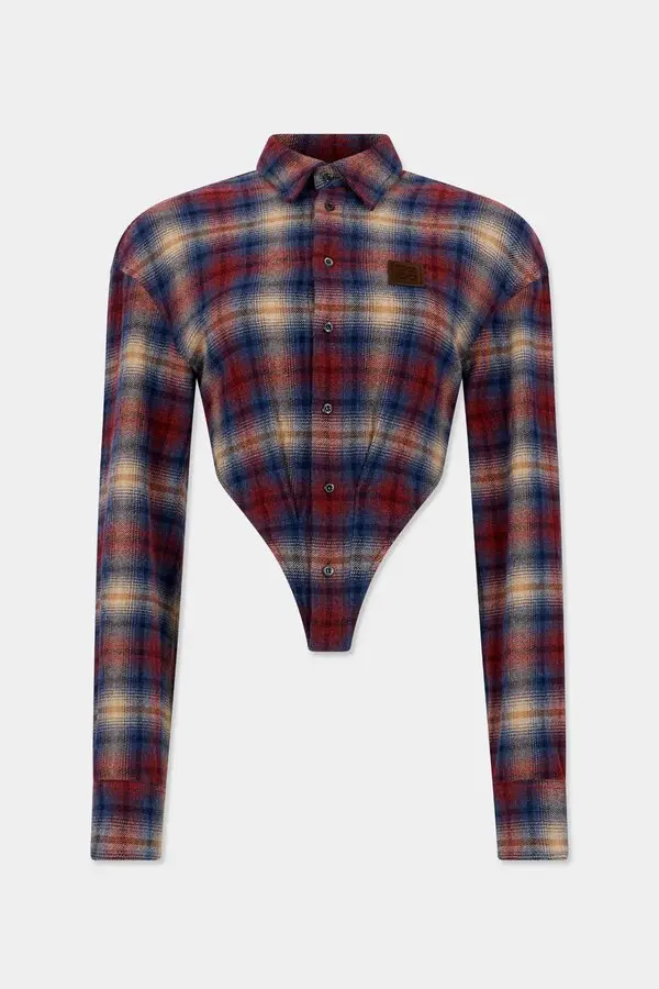 Dsquared2 Plaid Deep Cut Shirt - Fantasy