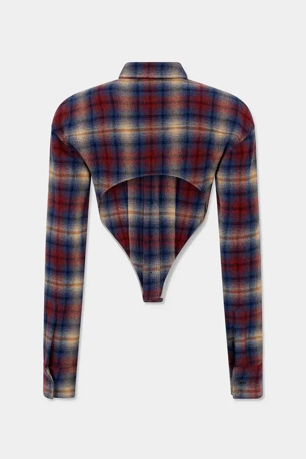 Dsquared2 Plaid Deep Cut Shirt - Fantasy