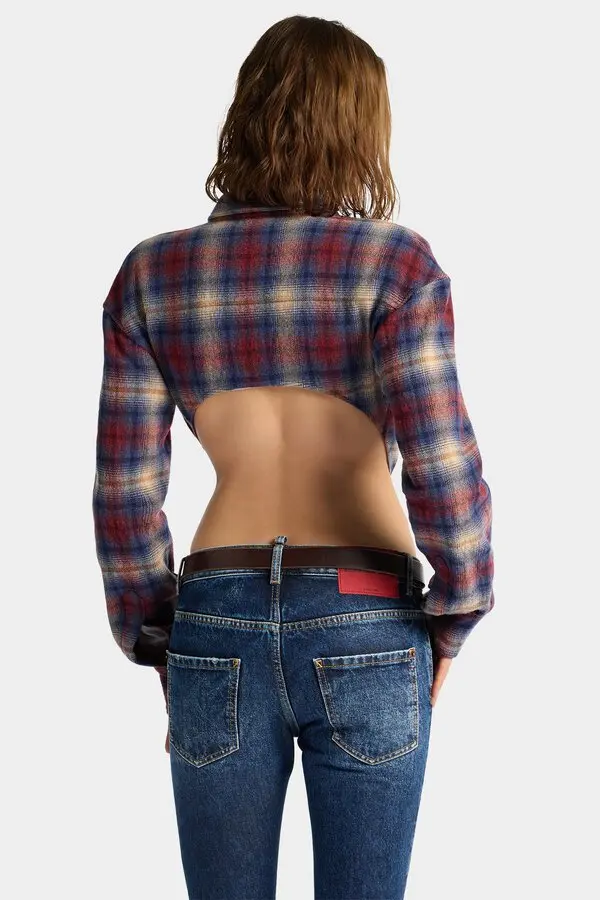 Dsquared2 Plaid Deep Cut Shirt - Fantasy