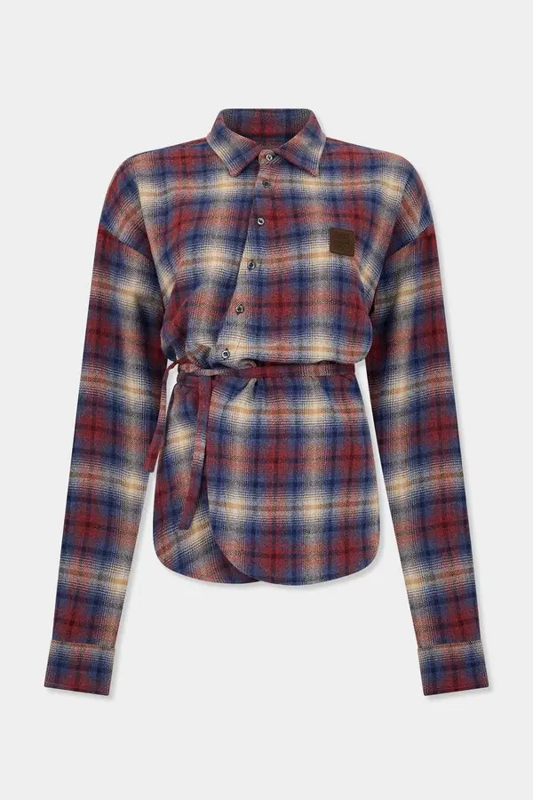 Dsquared2 Plaid Wrap Shirt - Fantasy
