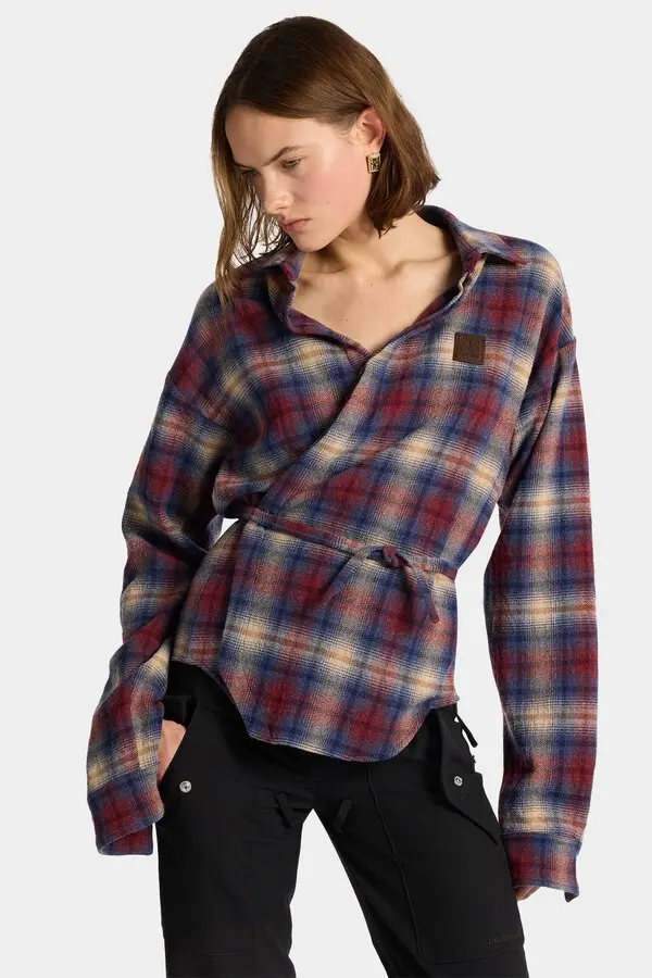 Dsquared2 Plaid Wrap Shirt