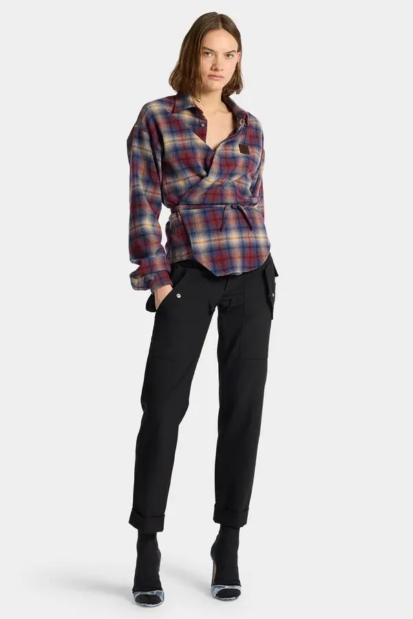 Dsquared2 Plaid Wrap Shirt