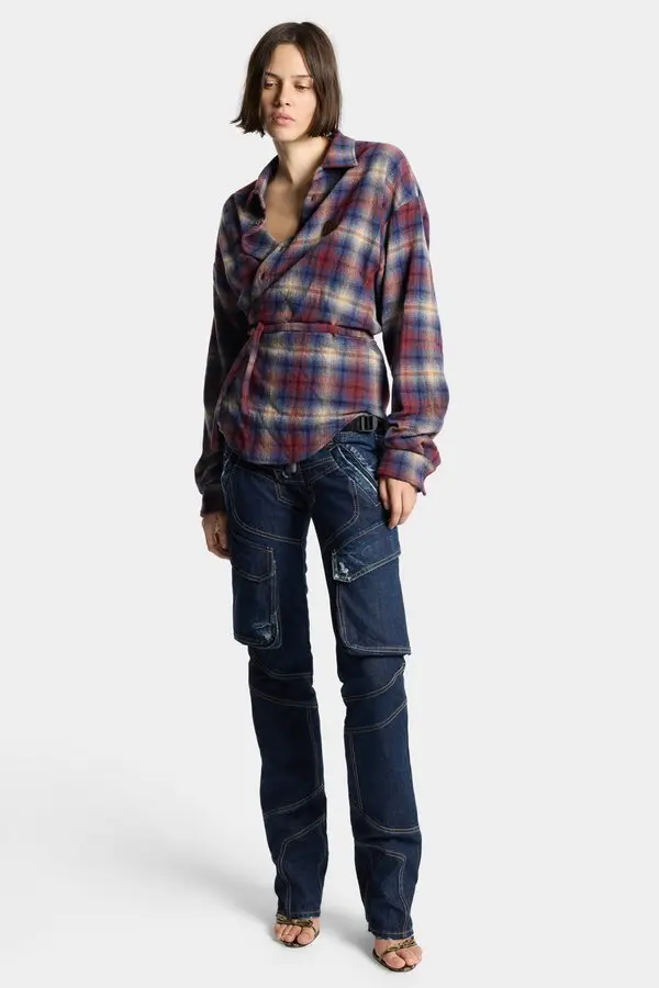 Dsquared2 Plaid Wrap Shirt