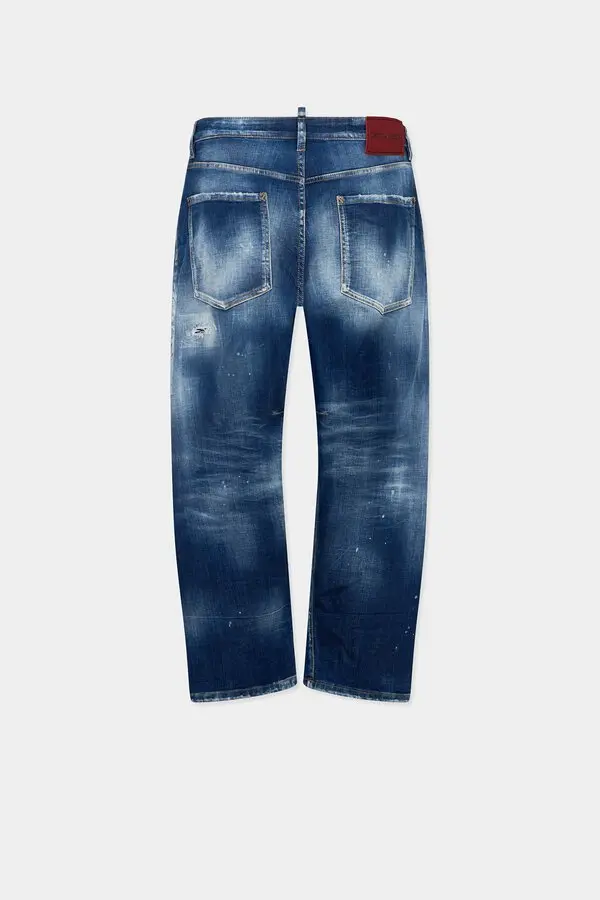 Dsquared2 Medium Wash Distressed Stretch Denim Jeans