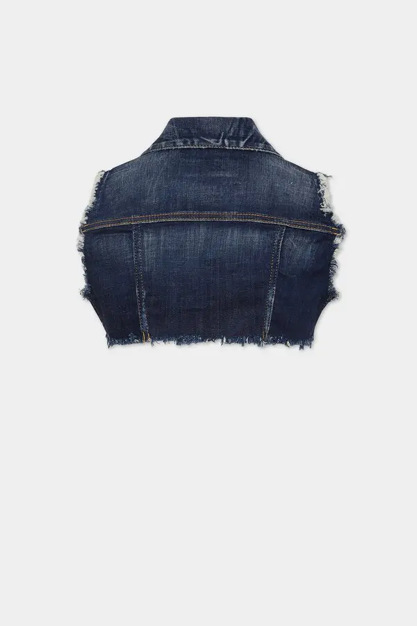 Dsquared2 Denim Cropped Vest