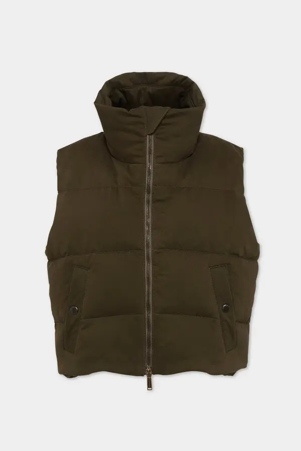 Dsquared2 Printed Cotton Ball Puff Vest