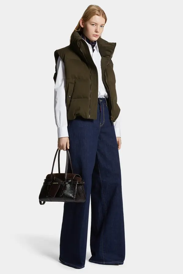 Dsquared2 Printed Cotton Ball Puff Vest