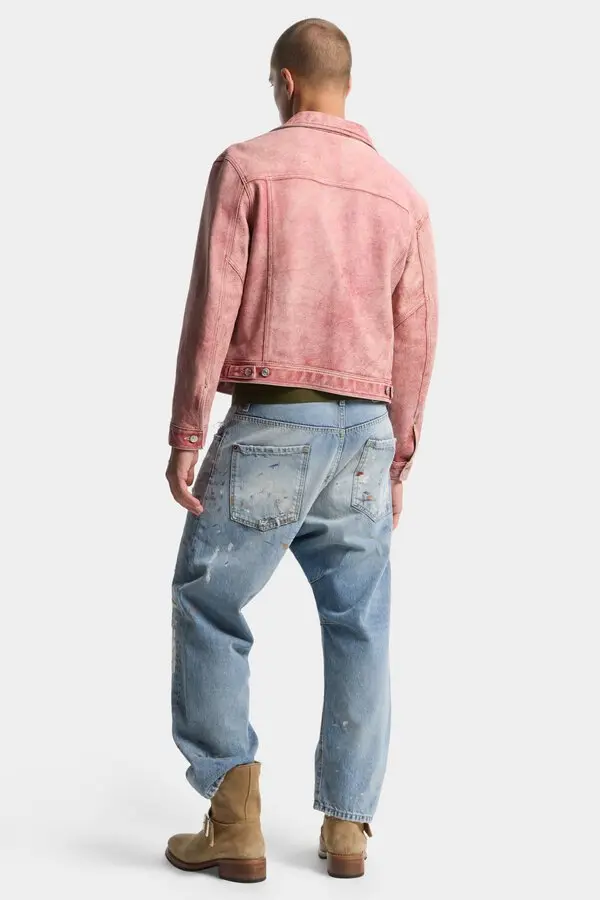 Dsquared2 Medium Wash Kawaii Jeans With Patches And Distressing