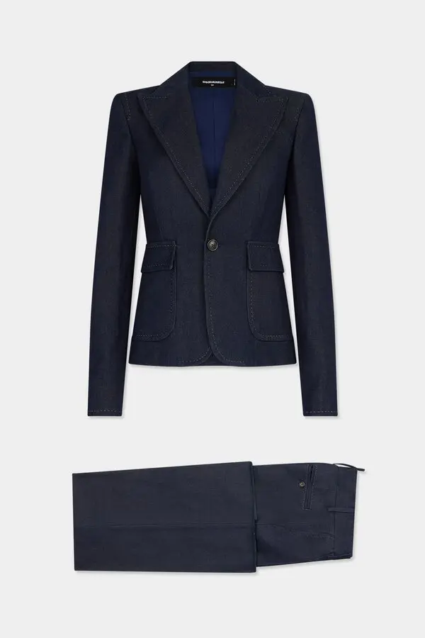 Dsquared2 Indigo Wash Denim Three-piece Suit