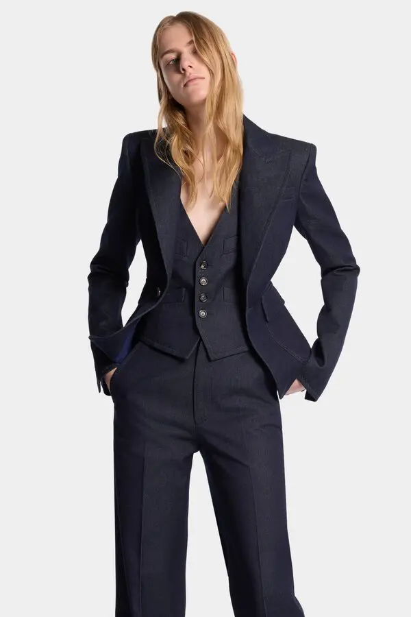 Dsquared2 Indigo Wash Denim Three-piece Suit