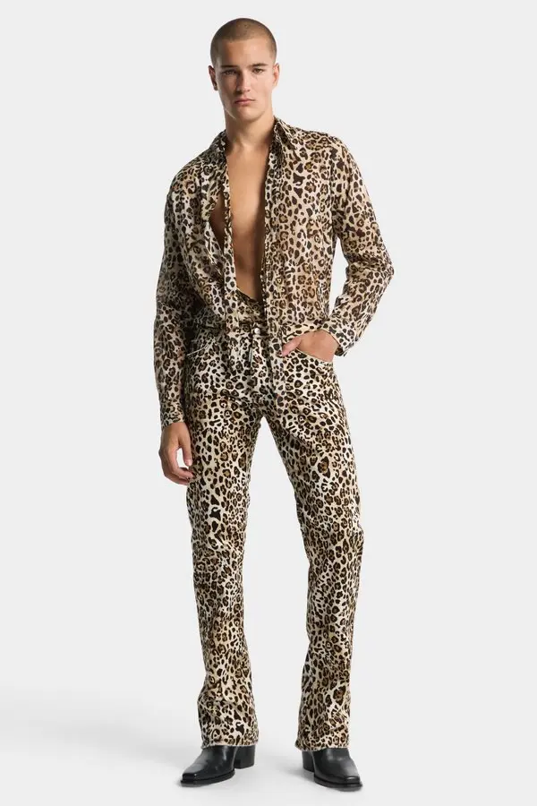 Dsquared2 American Jeans With Wild2 Print - Black