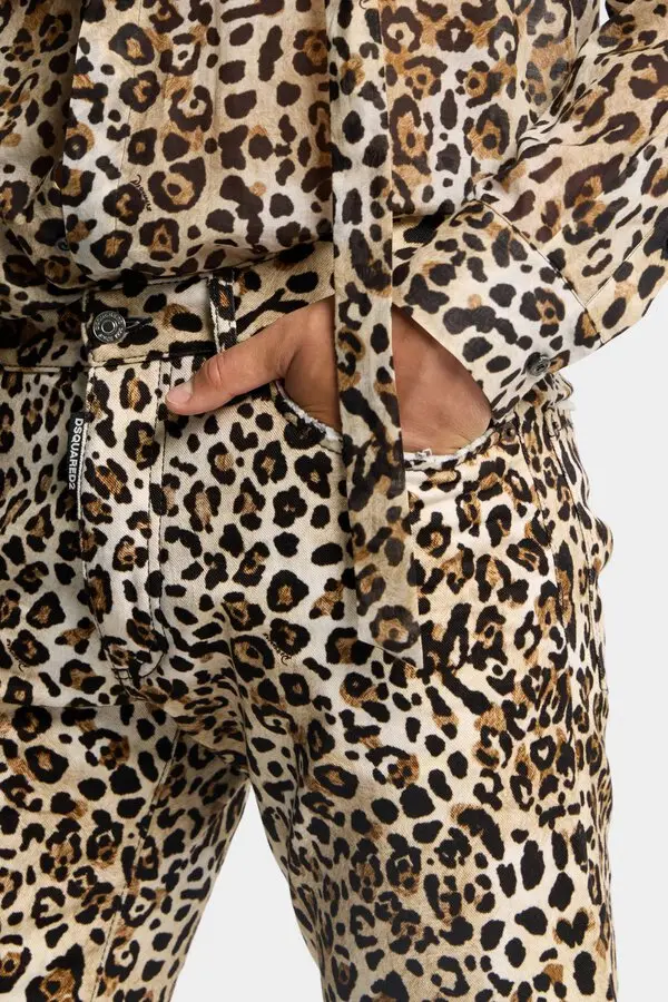 Dsquared2 American Jeans With Wild2 Print - Black