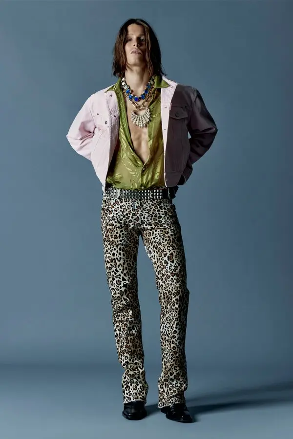 Dsquared2 American Jeans With Wild2 Print - Black