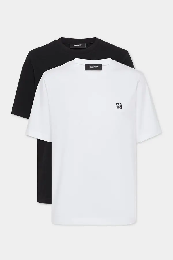 Dsquared2 Easy Fit T-shirt Twin Pack - Grey