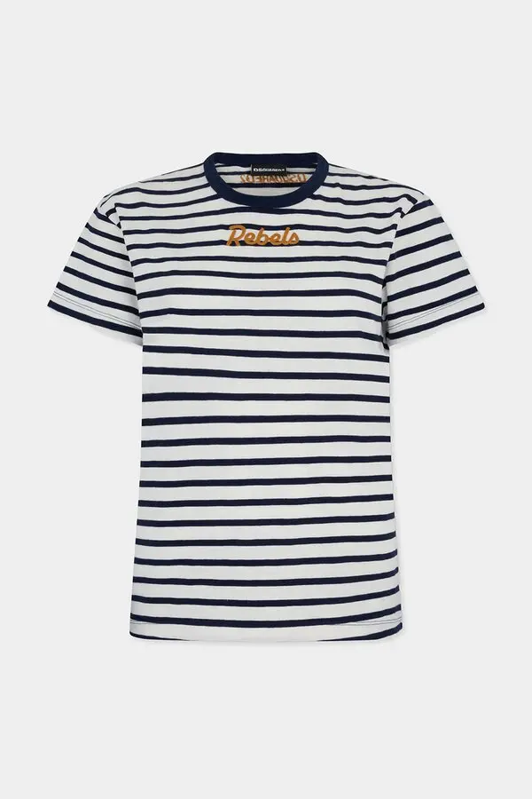 Dsquared2 Striped Cotton Jersey T-shirt - Fantasy