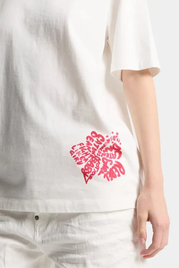 Dsquared2 Hibiscus Print Cotton Jersey T-shirt