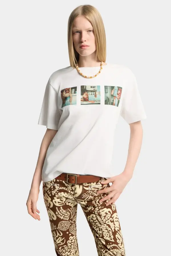 Dsquared2 Tom Bianchi Collaboration Printed T-shirt - White