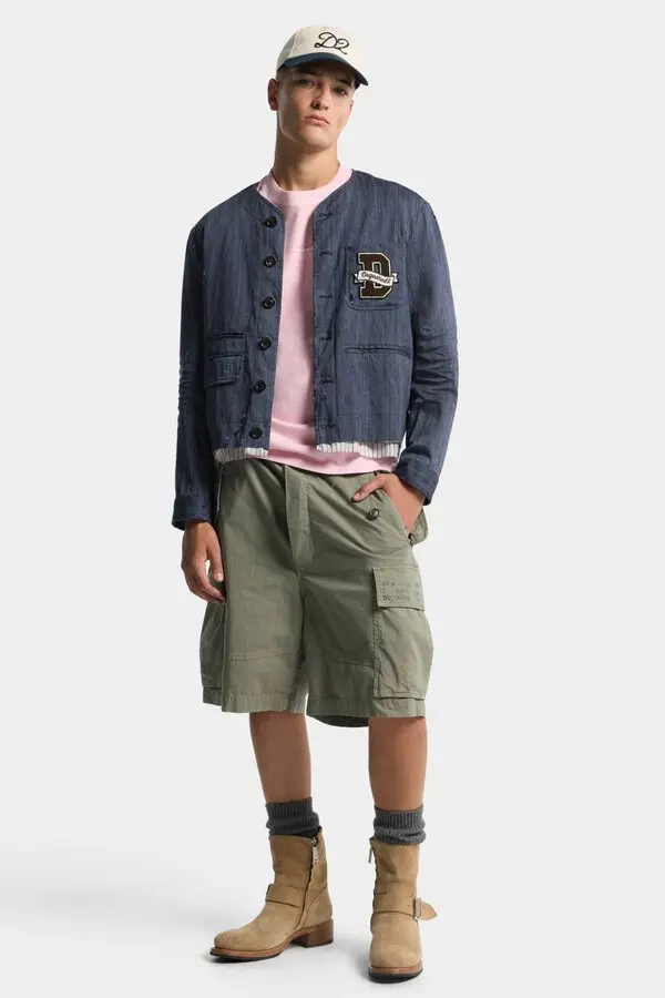 Dsquared2 Cotton Ripstop Cargo Shorts