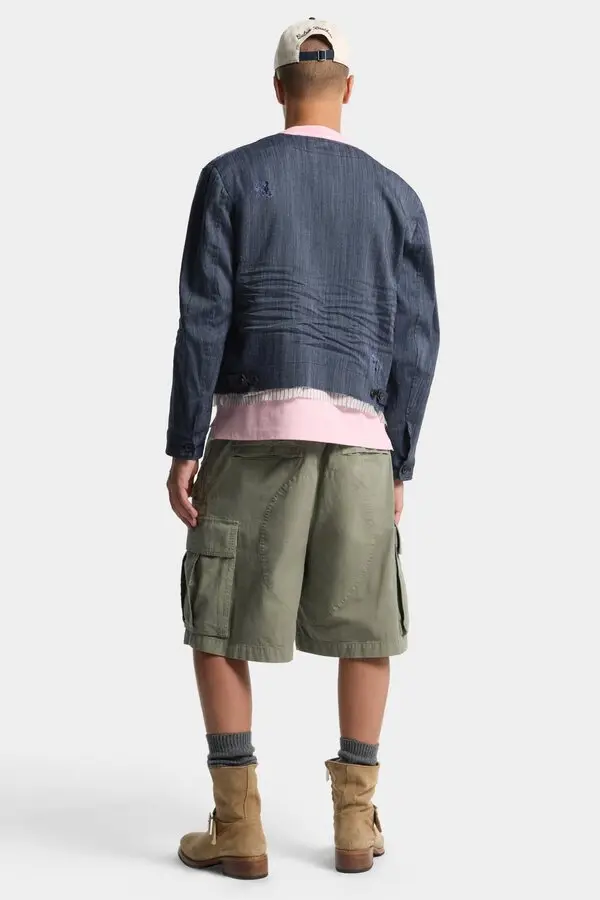 Dsquared2 Cotton Ripstop Cargo Shorts