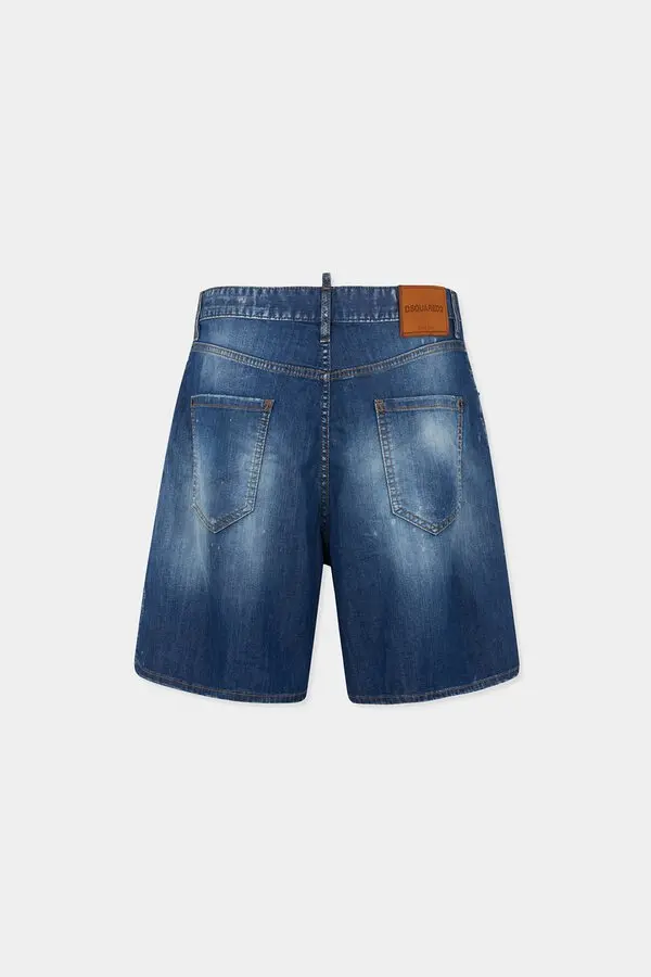Dsquared2 Medium Wash Distressed Denim Boxer Shorts