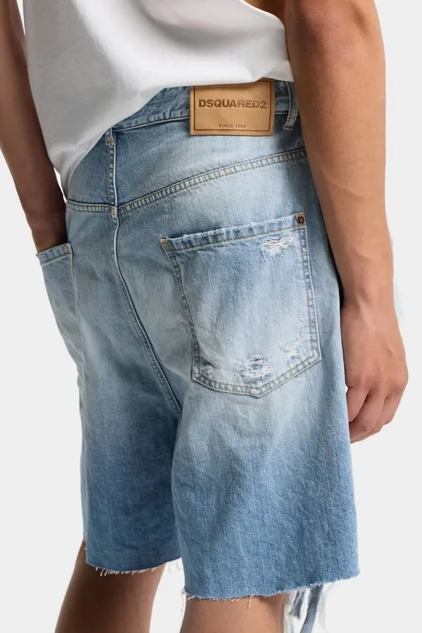 Dsquared2 Light Destroyed Wash Surfer Shorts