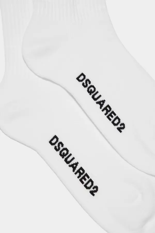 Dsquared2 Ribbed Logo Knee High Socks