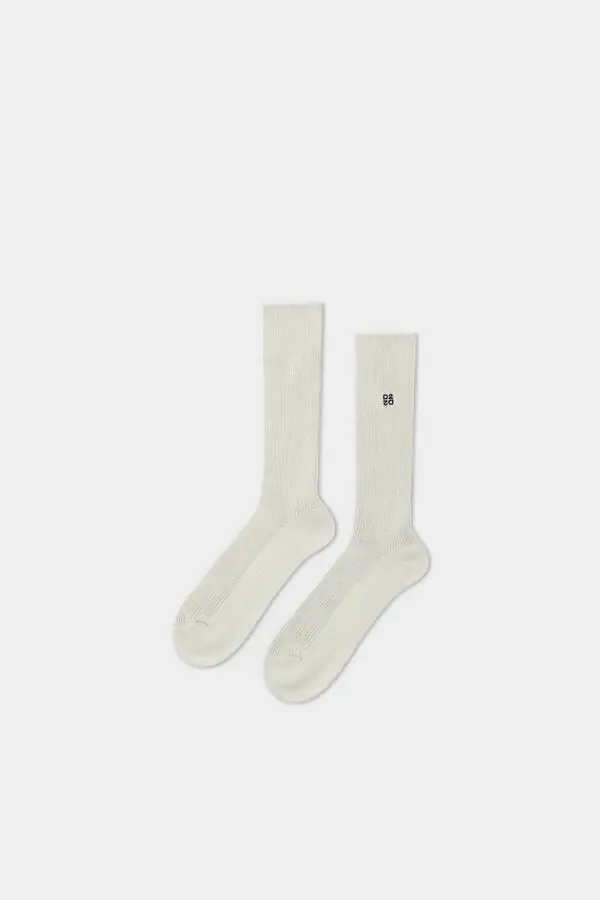 Dsquared2 Upside Mid-crew Socks With Logo - Grey