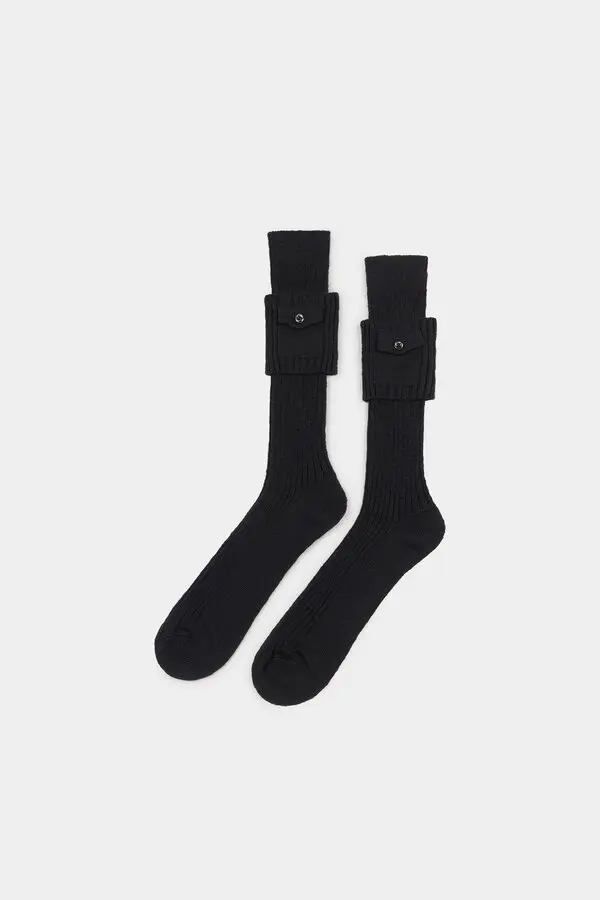 Dsquared2 Military Chic Mid-crew Socks - Black