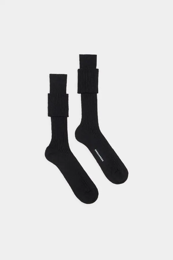 Dsquared2 Military Chic Mid-crew Socks - Black