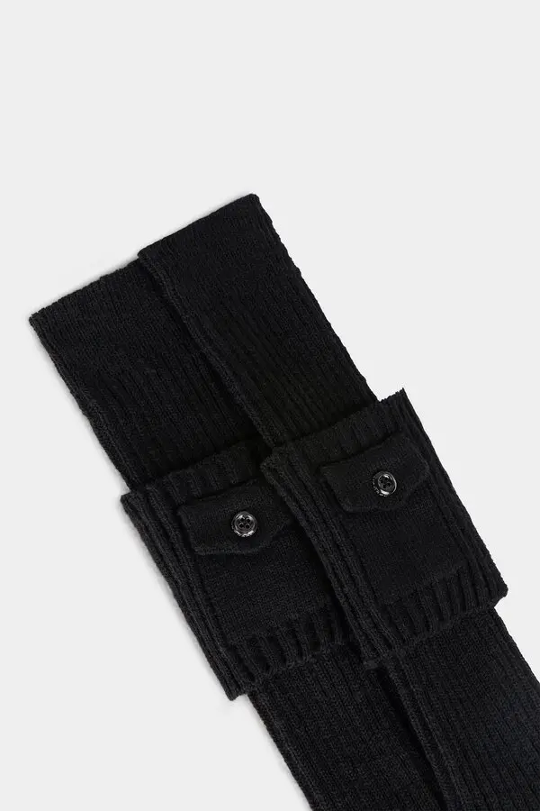 Dsquared2 Military Chic Mid-crew Socks - Black