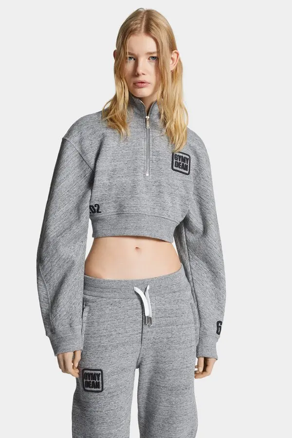 Dsquared2 Gym Dean Zipped Cropped Crewneck