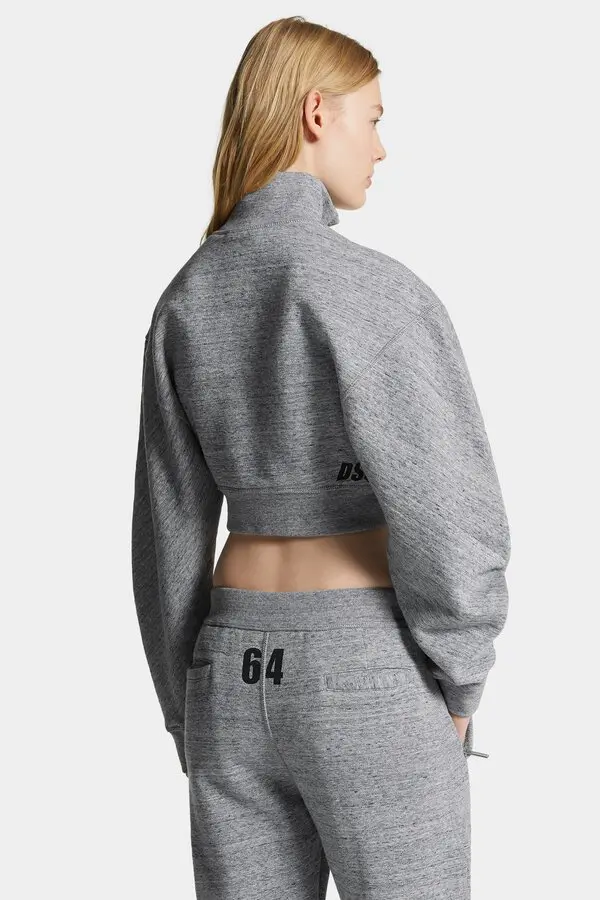 Dsquared2 Gym Dean Zipped Cropped Crewneck