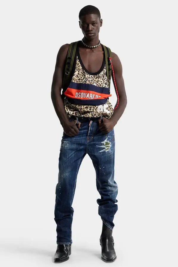 Dsquared2 Wild Rebel" Tank Top With Backpack Straps