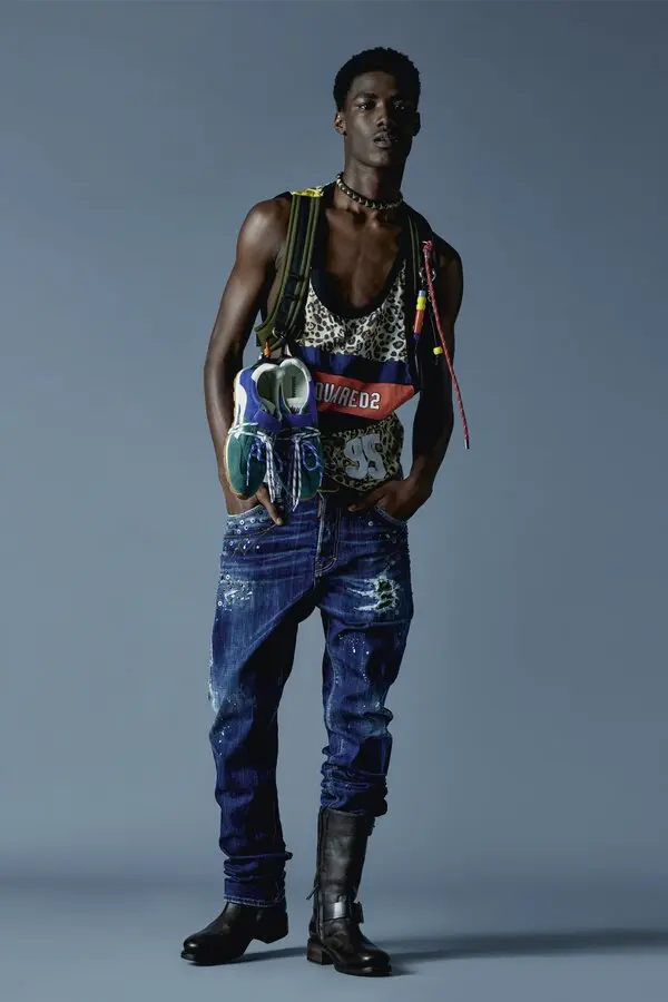 Dsquared2 Wild Rebel" Tank Top With Backpack Straps