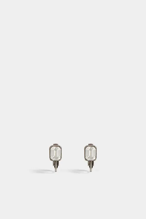 Dsquared2 Baguette Rhinestone Clip-on Earrings - Silver