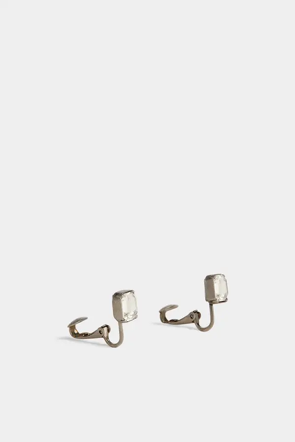 Dsquared2 Baguette Rhinestone Clip-on Earrings