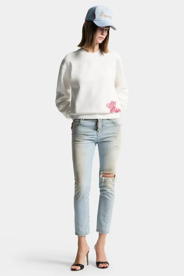 Dsquared2 Hibiscus Just Right Fit Crewneck