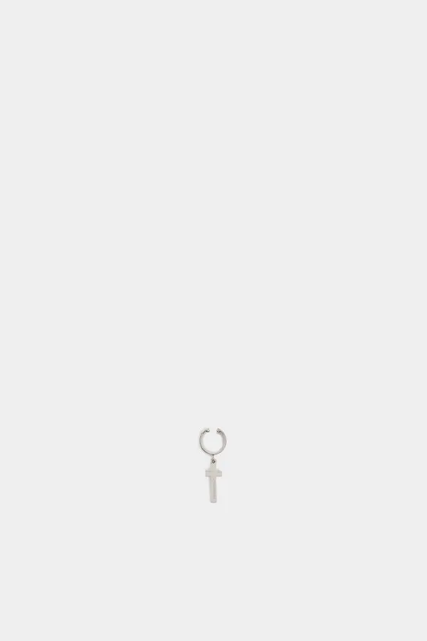 Dsquared2 Pierce Me Earring With Cross Detail - Silver