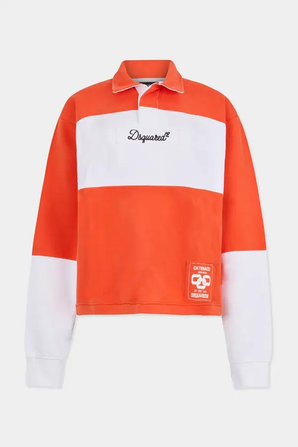 Dsquared2 College Rugby Fit Sweatshirt - Orange