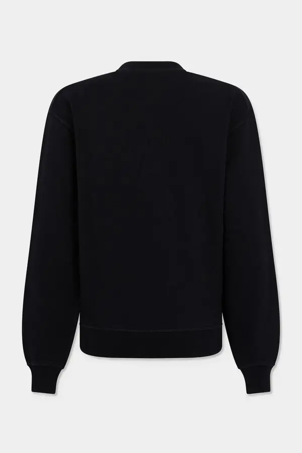 Dsquared2 Metal Upside Down Logo Crewneck Sweatshirt - Black